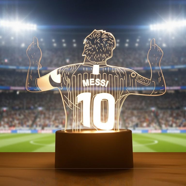 Lámpara LED 3D – Figura Messi – Luz Cálida – USB – 24Store